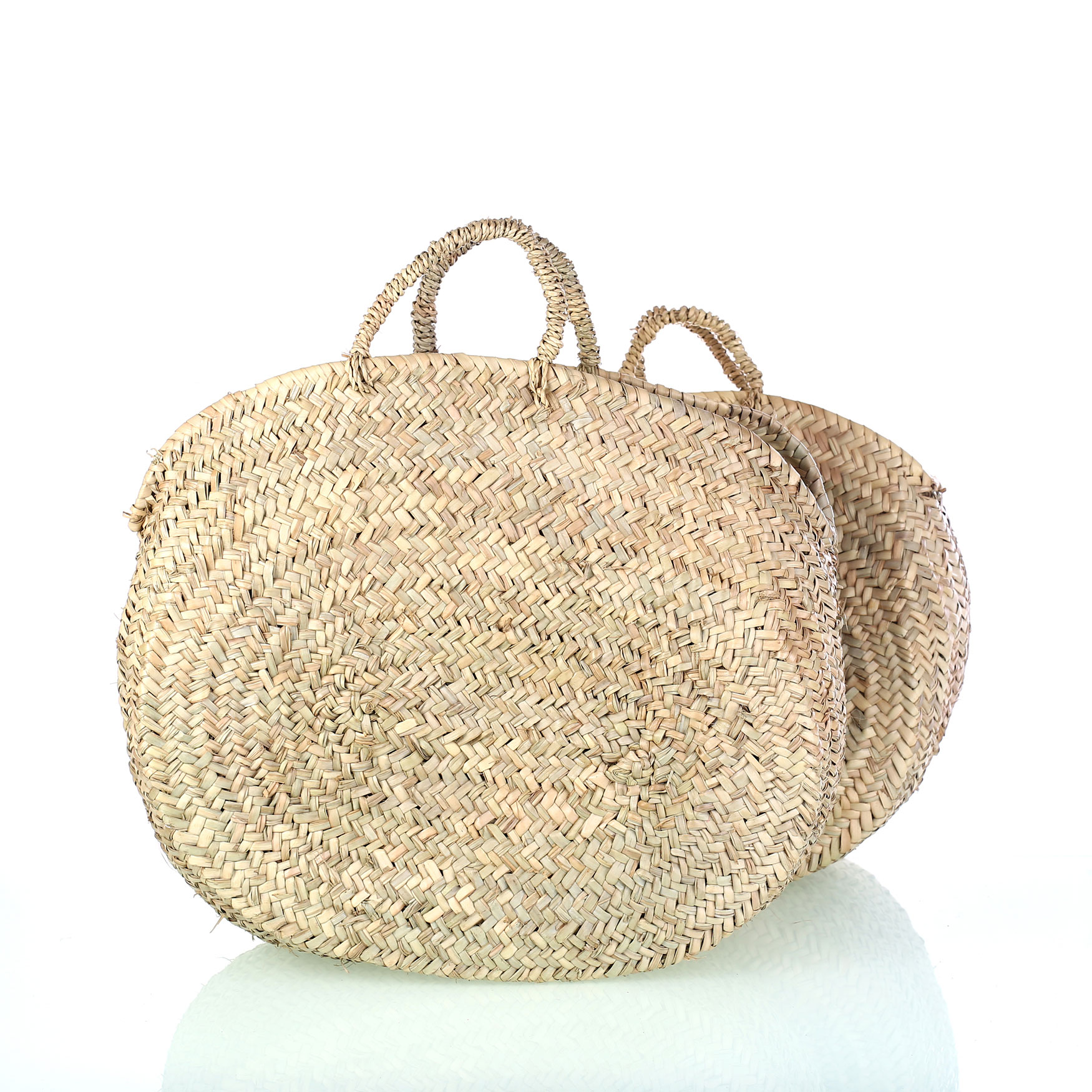 Set slaměné košíky Kbas s uchy 2 ks KB087255