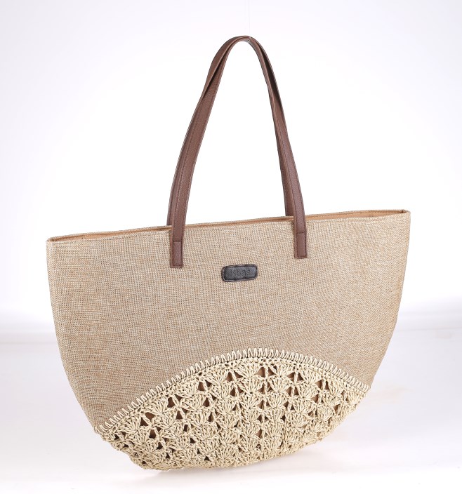 Dámska taška na pláž Kbas krémová